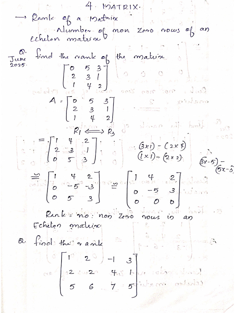 Maths Matrix For Computing | PDF