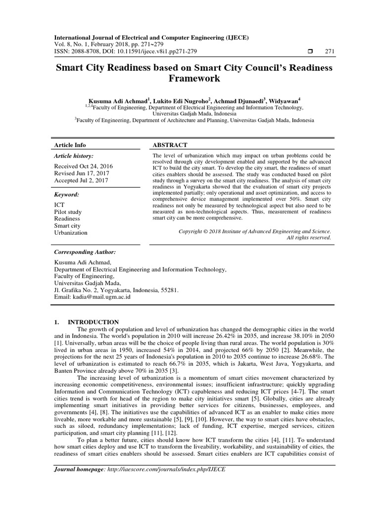 Smart City Readiness Based on Smart City | PDF | Computer Security ...