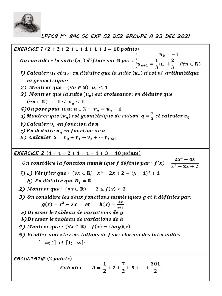 1ère BAC SC EXP S2 DS2 GRA | PDF