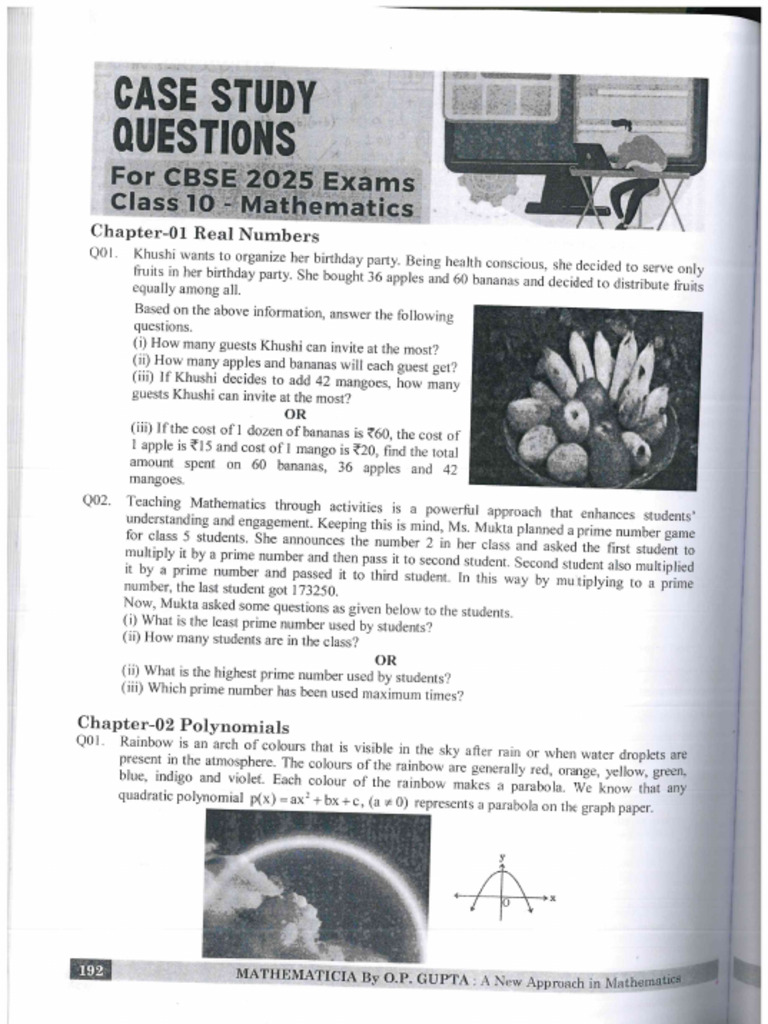 Case Study Questions Grade X Maths 24-25 | PDF