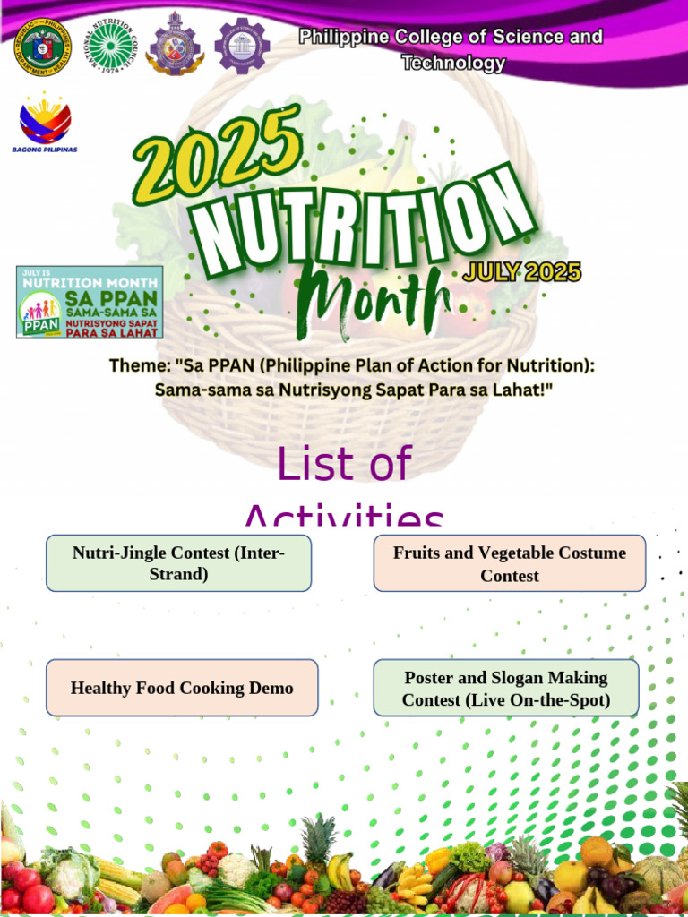 List of Activities (Nutrition Month) | PDF