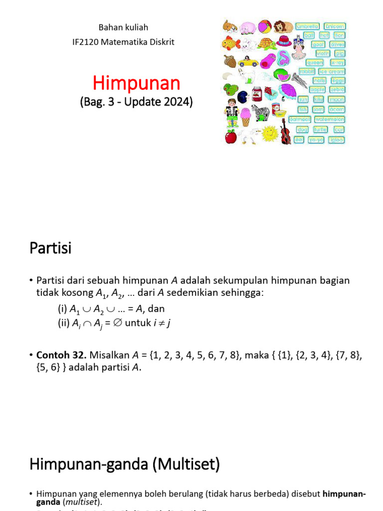 Himpunan dan Multiset dalam Matematika Diskrit | PDF
