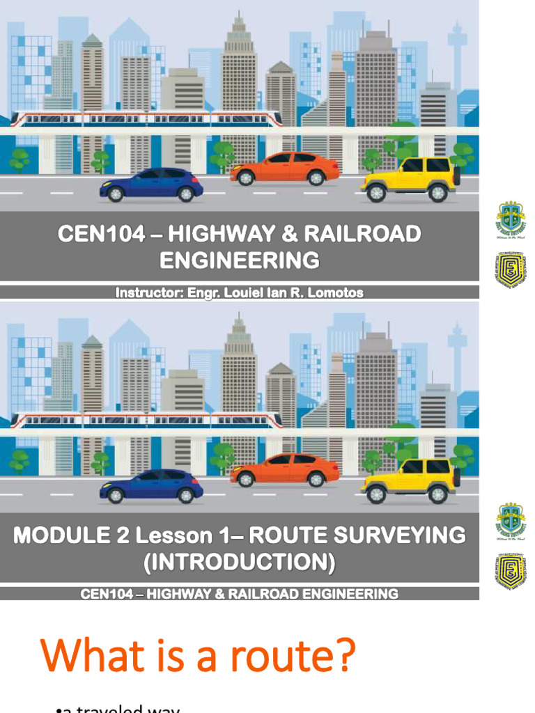 CEN 104 L2 Part 1 | PDF | Transport Infrastructure | Road Transport