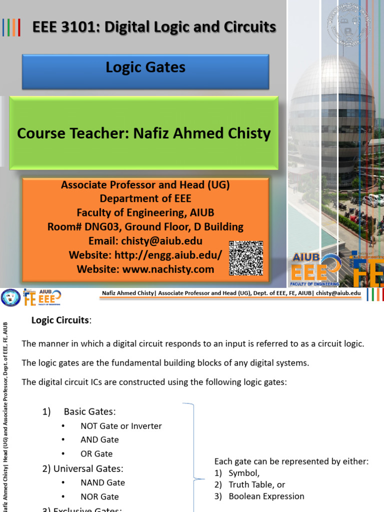3 Logic Gates Spring25v2 | PDF | Logic Gate | Hardware Description Language