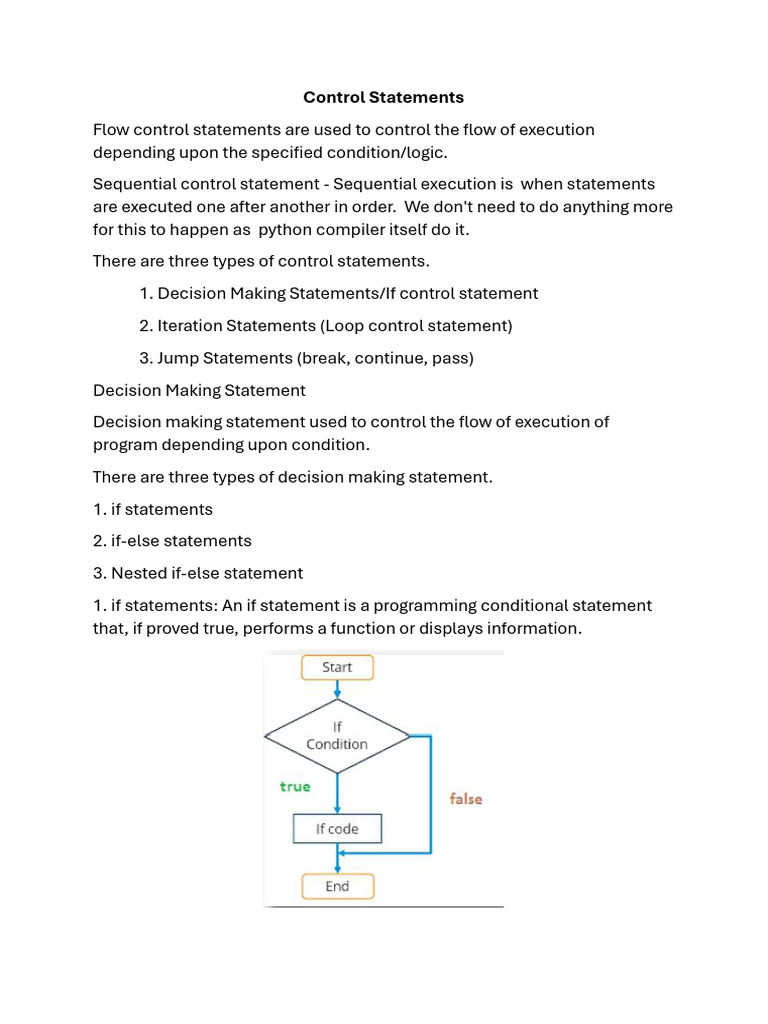 Flow of Control | PDF