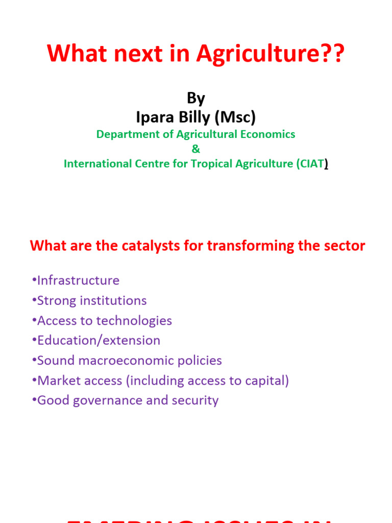 Lecture 3 - Emerging Issues in Agriculture | PDF