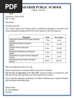 SOF Olympiad Date Sheet 2025-26-1 | PDF