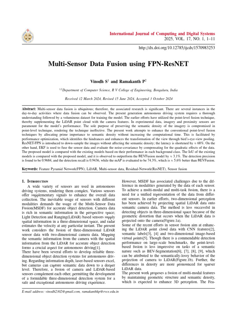 IJCDS_MSDF_ResNET | PDF | Lidar | Image Segmentation