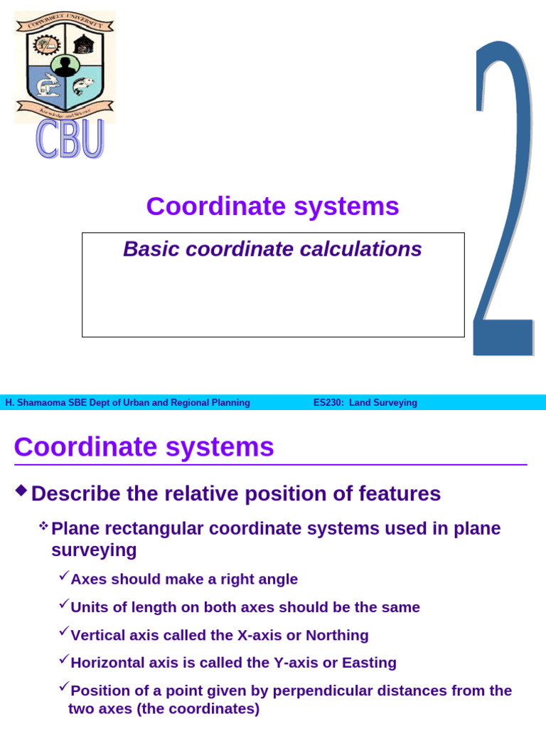 Understanding Surveying Coordinate Systems | PDF | Euclidean Geometry ...