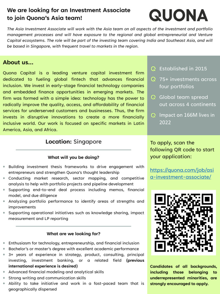 VF - Job Description - Asia Investment Associate | PDF ...
