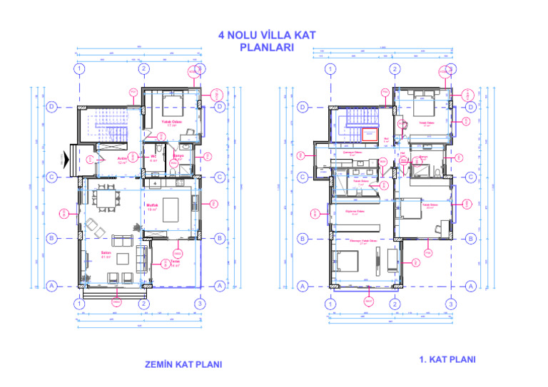 Can Gözen 4 Nolu Vi̇lla Kat Planlari | PDF
