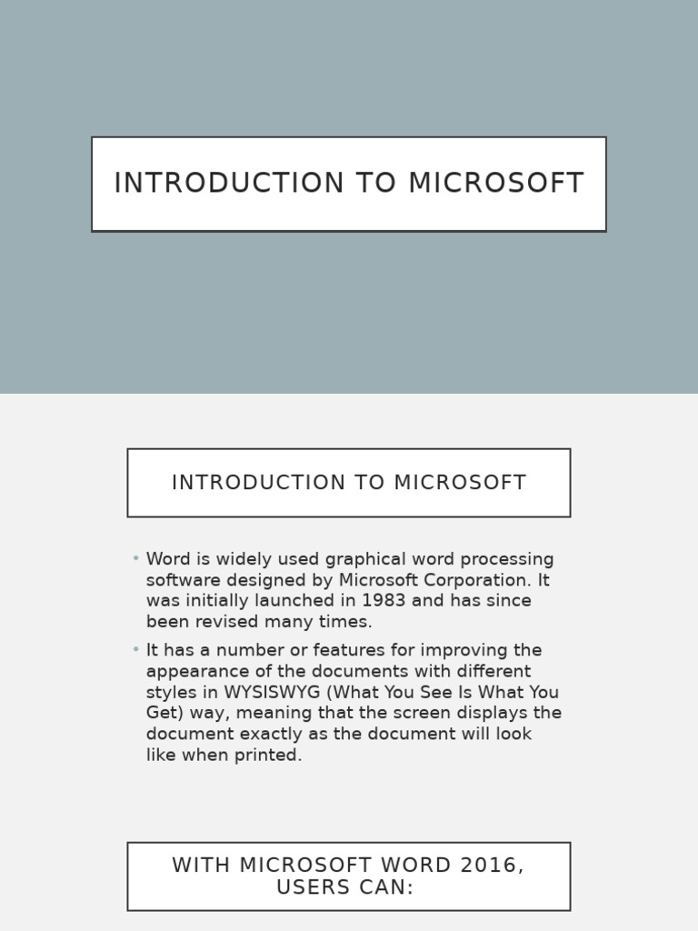 Introduction To Microsoft Lesson 4 | PDF | Microsoft Word | Software
