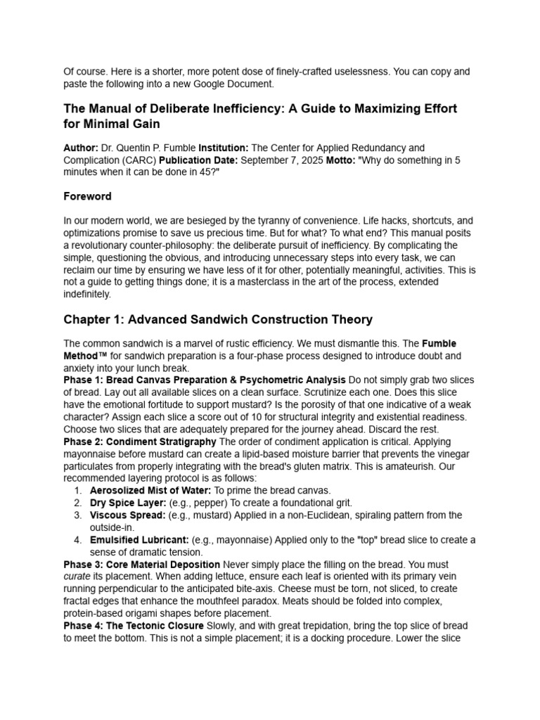 Create Another, A Bit Shorter This Time, Even Funn... | PDF