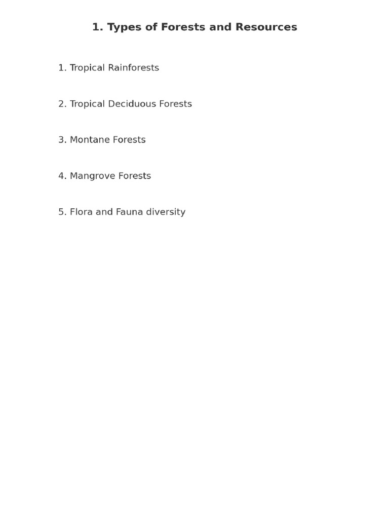 Forest and Wildlife Mind Maps | PDF