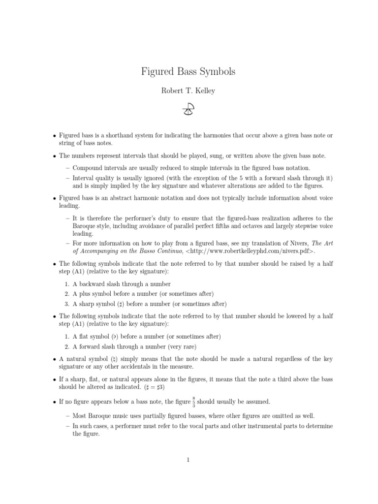 Figured Bass 1 | PDF | Musicology | Notation