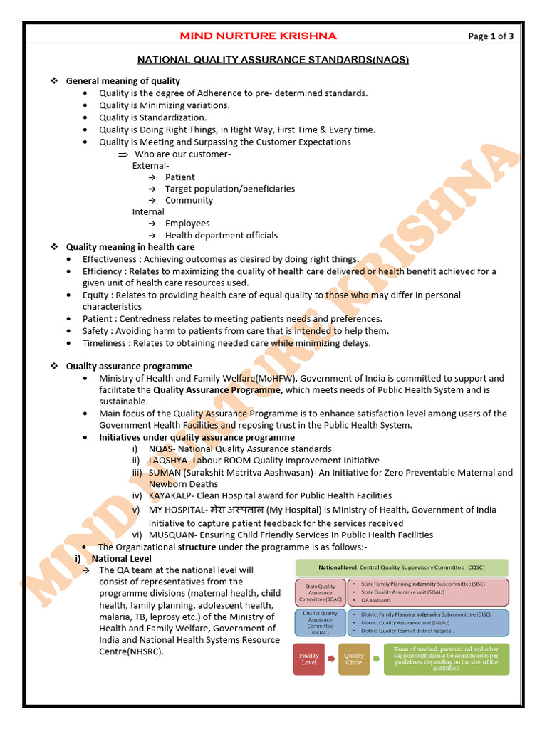 National Quality Assurance Standards Overview | PDF | Quality Assurance ...