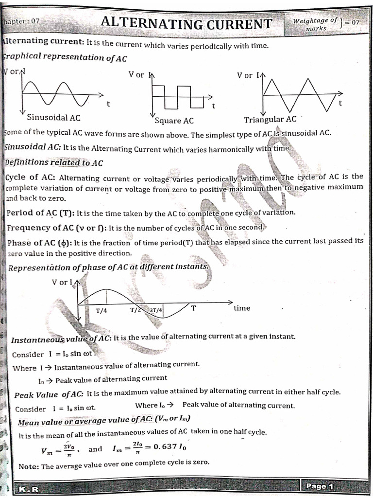 Alternating Current | PDF