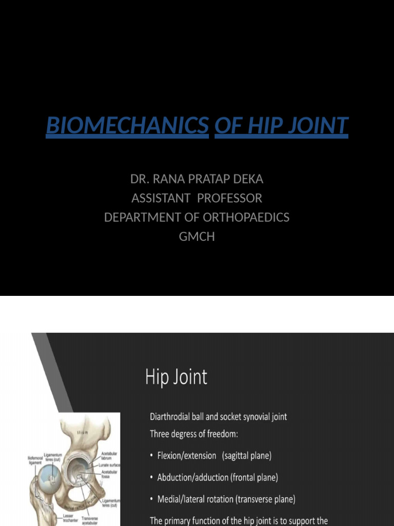Biomechanics of Hip Joint | PDF
