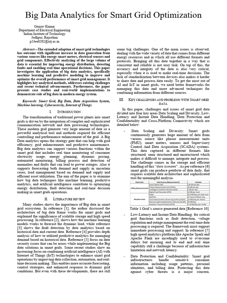 Big Data for Smart Grid Optimization | PDF | Smart Grid | Big Data