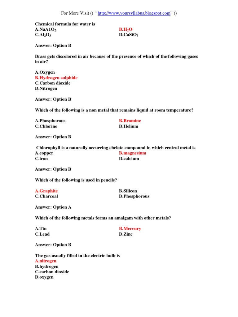 General Science - General Knowledge | PDF