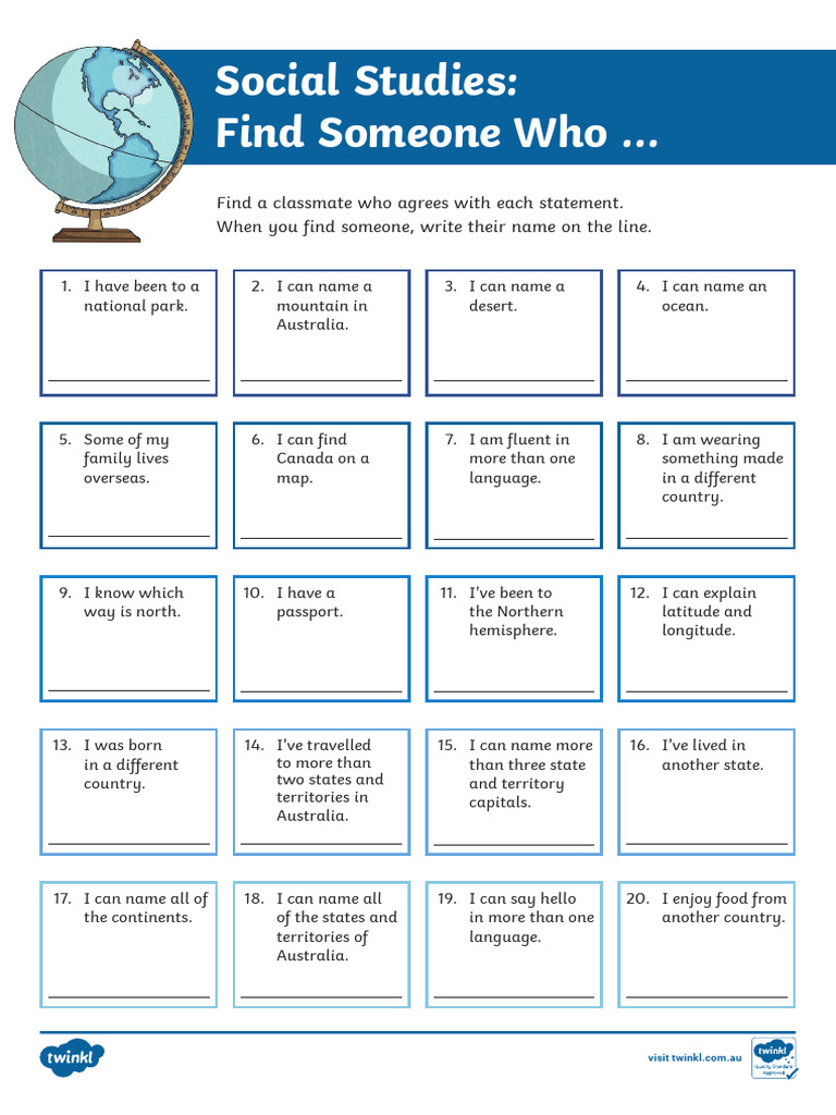 Find Someone Who Hass Activity Sheet - Ver - 1 | PDF