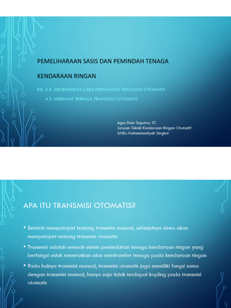 Pemeliharaan Transmisi Otomatis Kendaraan | PDF