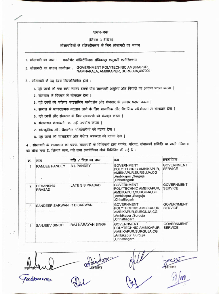 Society Gyapan Government Polytechnic Ambikapur | PDF