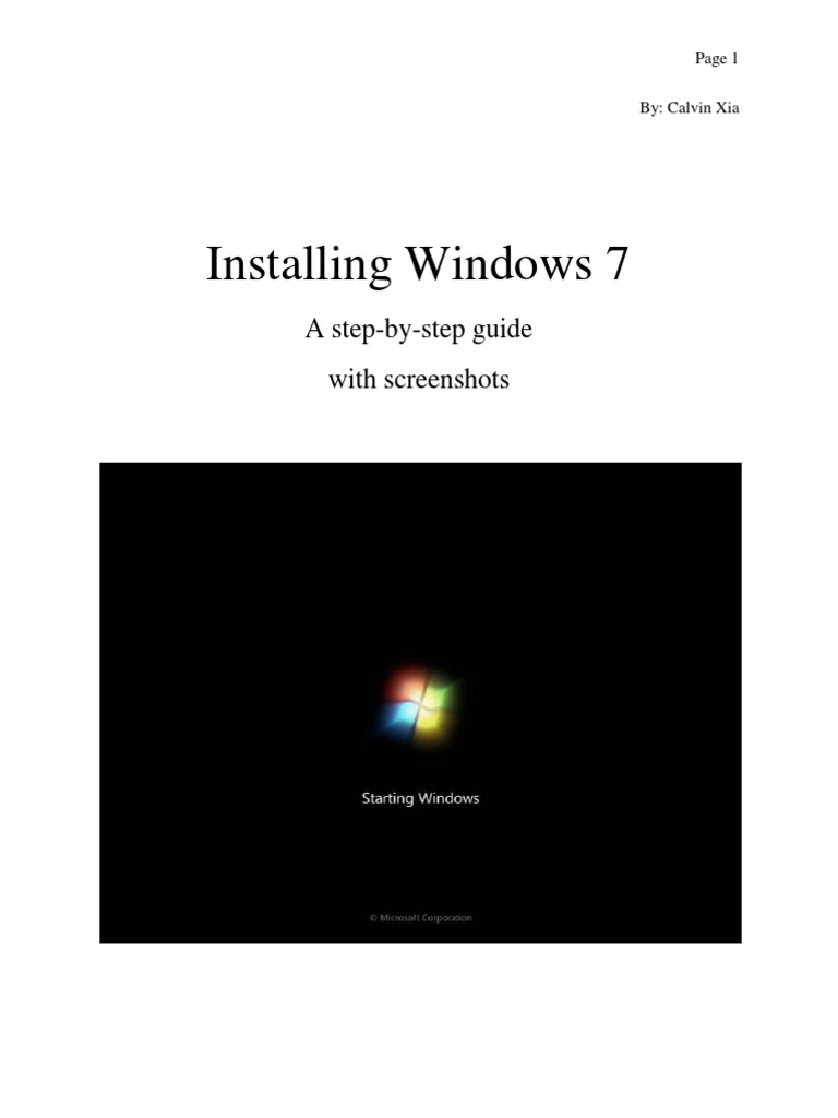 Install Windows 7 Final | PDF | 64 Bit Computing | Windows 7