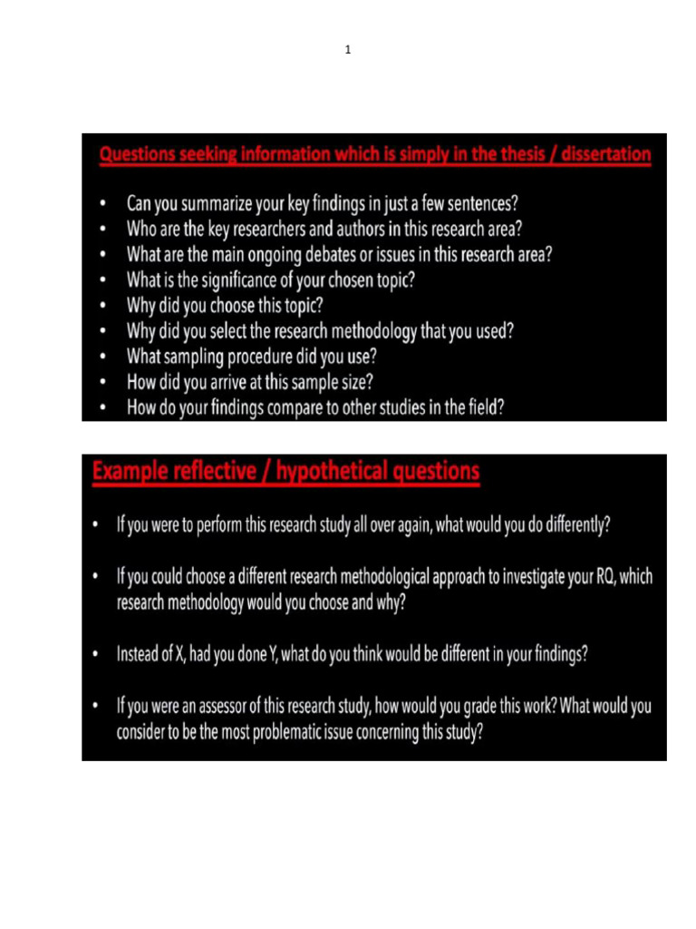 Commen Research Questions During Defense | PDF