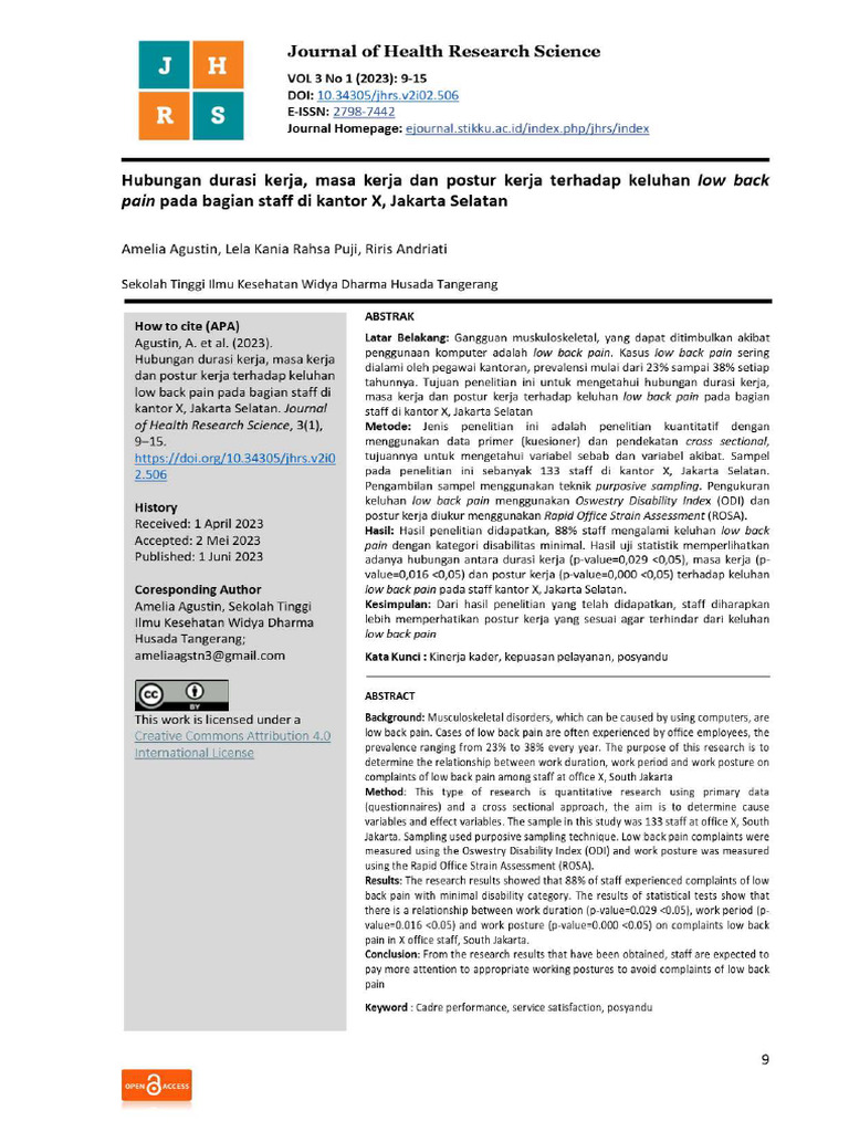 Masa Kerja Berhubungan | PDF