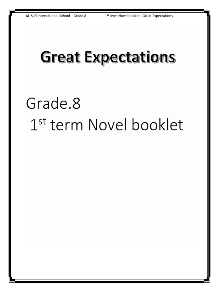 Grade 8 Great Expectations Workbook | PDF | Great Expectations ...