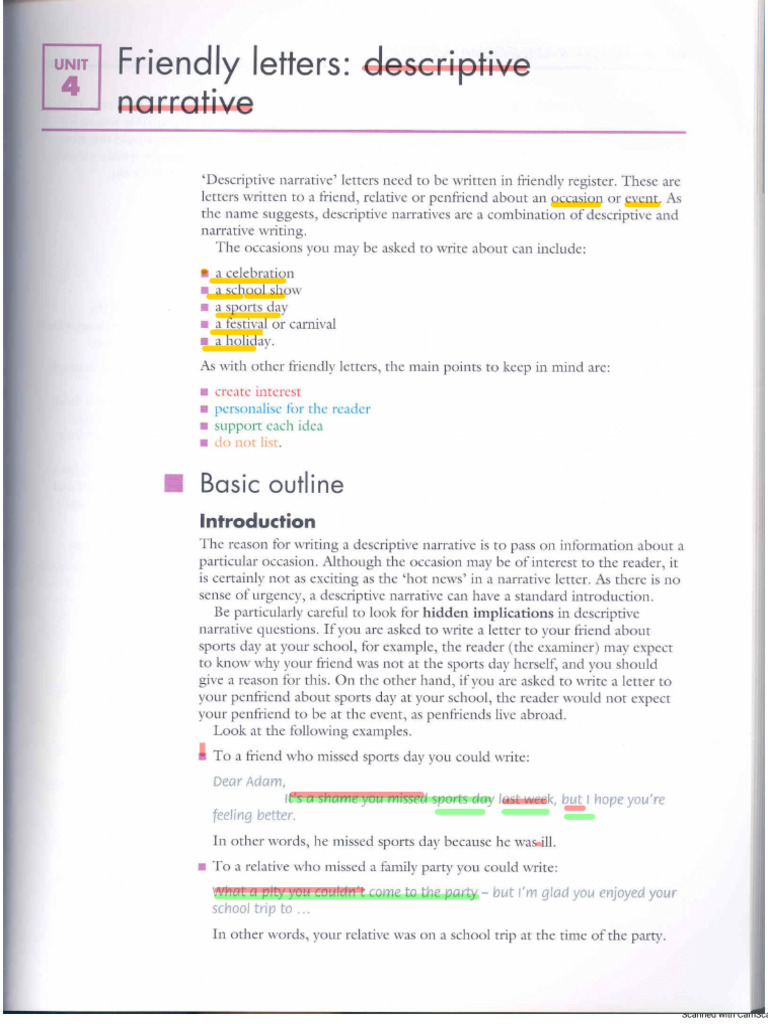 Descriptive Narrative Letter | PDF