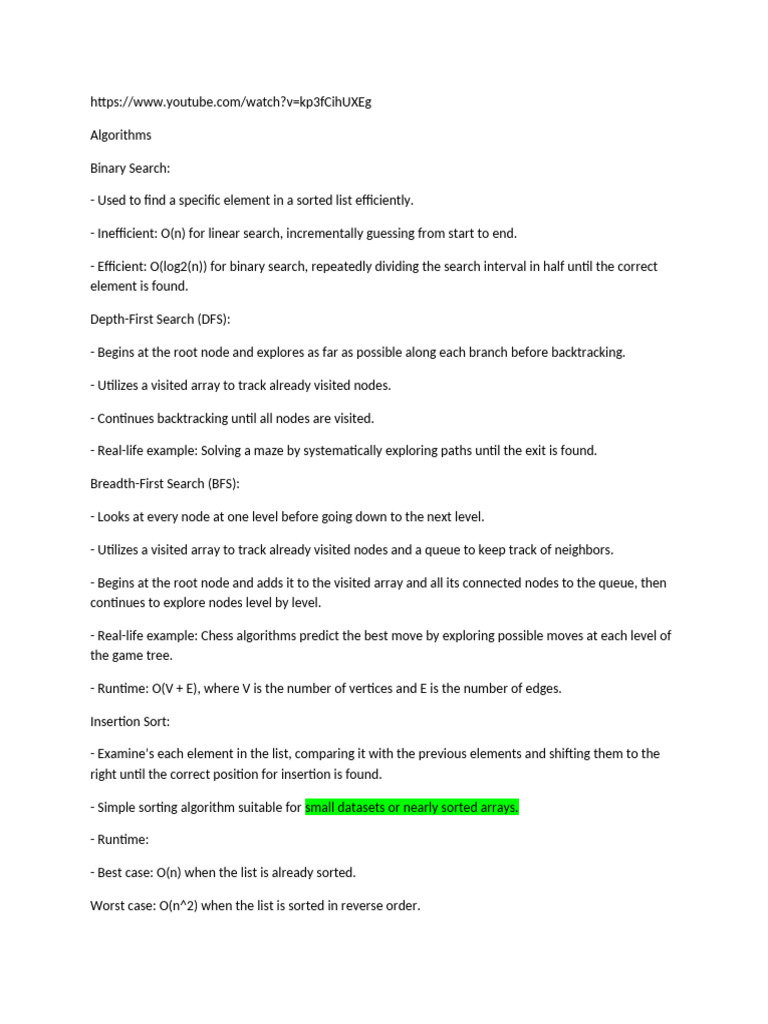 Tóm Tắt Nội Dung - Top 7 Algorithms for Coding Interviews Explained SIMPLY | PDF | Computer ...