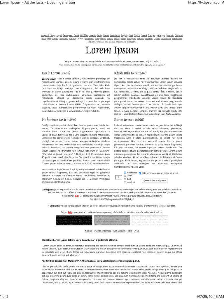 Lorem Ipsum: Kas Ir Lorem Ipsum? K P CM S To Lietojam? | PDF