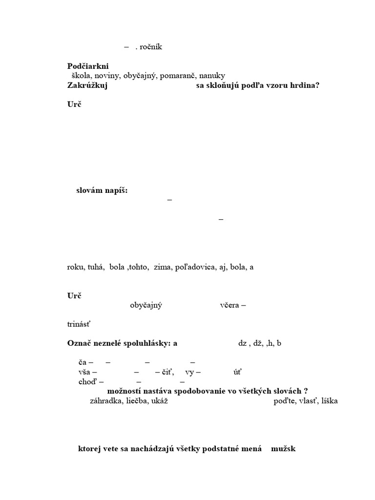 Opakovanie - 6. Ročník | PDF