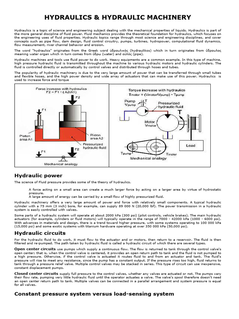 Understanding Hydraulic Machinery | PDF | Pump | Pipe (Fluid Conveyance)