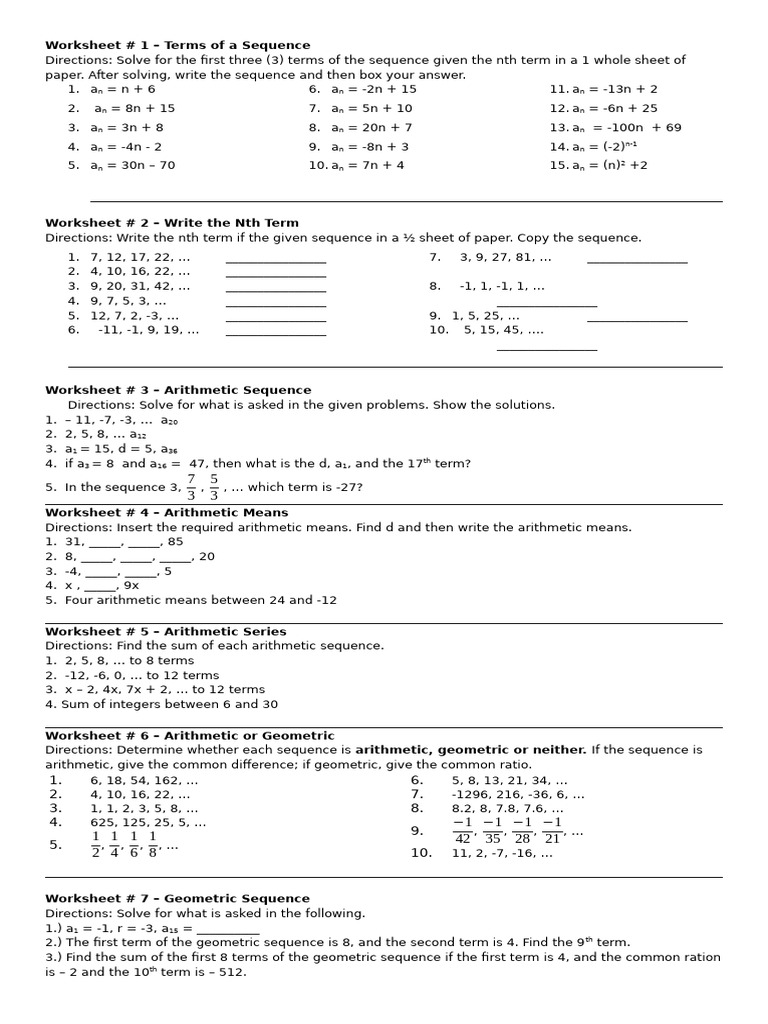 Worksheets 1 7 Remediation 1 | PDF | Arithmetic | Mathematics