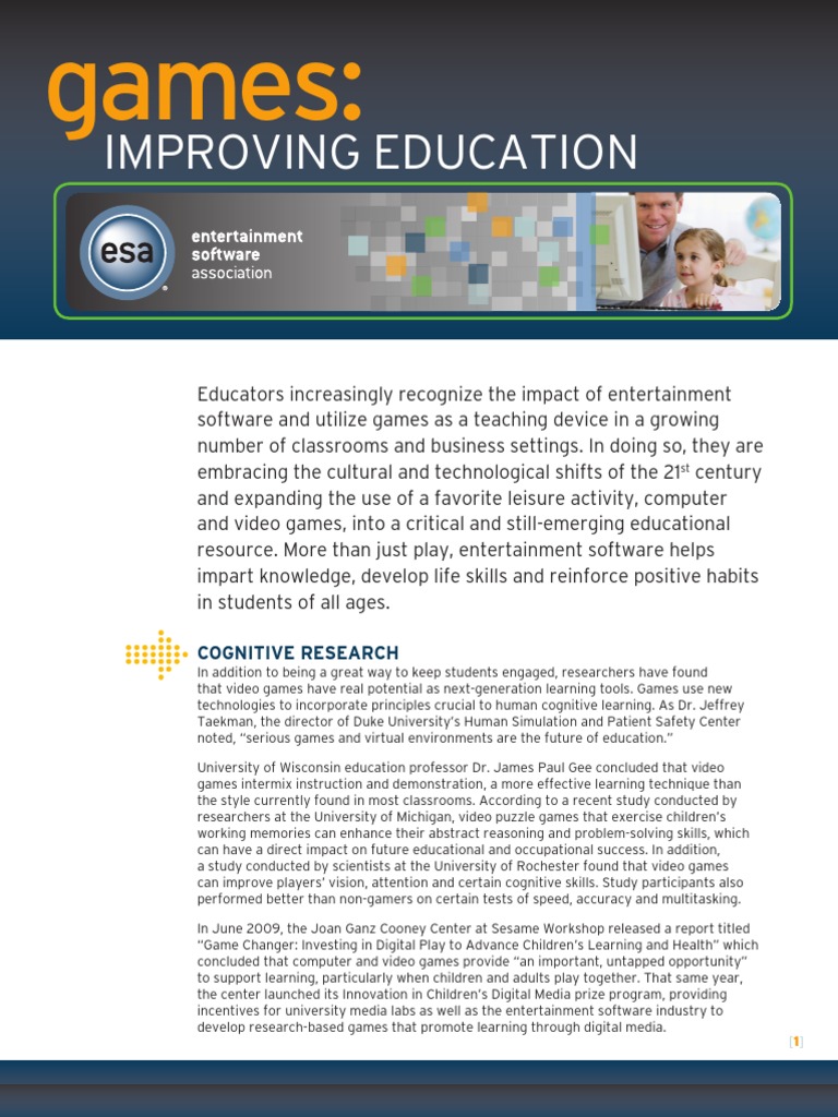 ESA FS Education 2011 | PDF | Forensic Science | Video Games