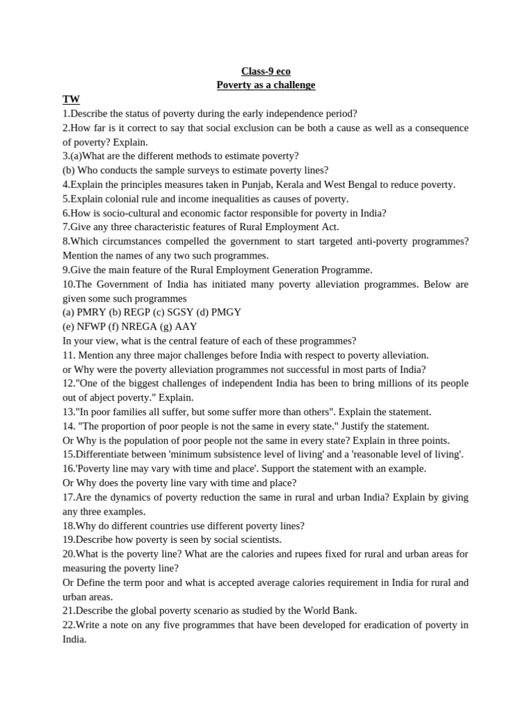 Understanding Poverty in India: Causes & Solutions | PDF | Poverty ...