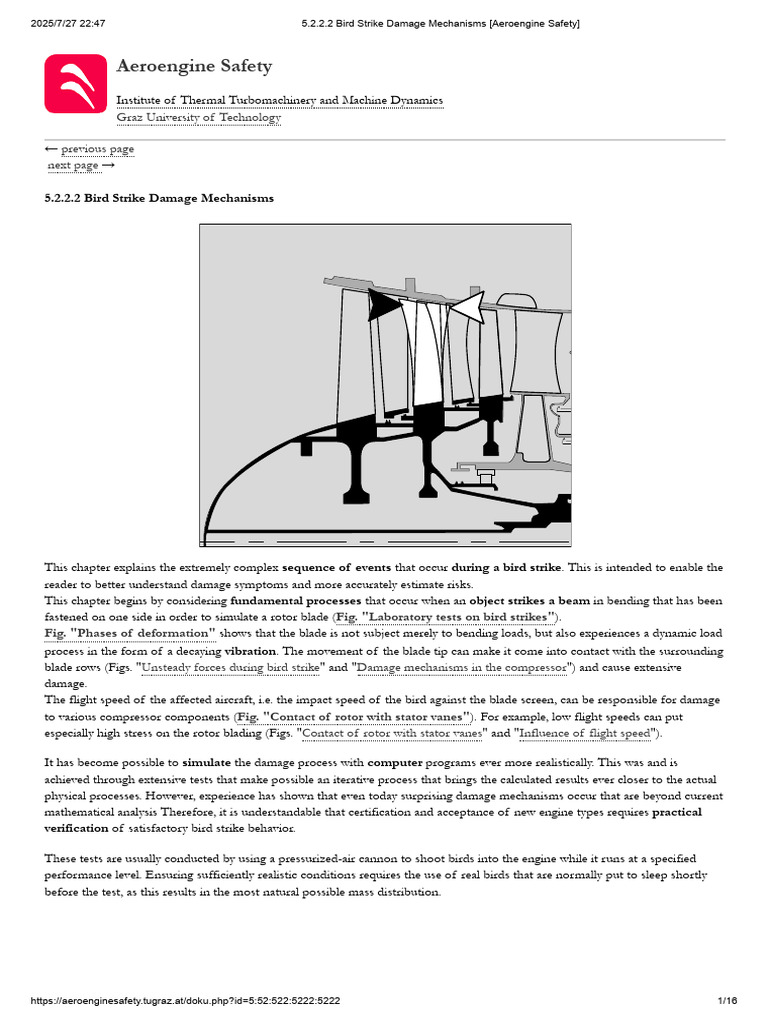5.2.2.2 Bird Strike Damage Mechanisms (Aeroengine Safety) | PDF ...
