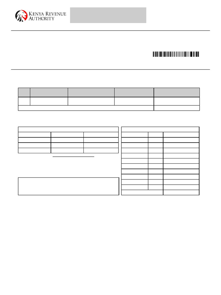 KRA Tax Payment Slip Guide | PDF | Payments | Cheque