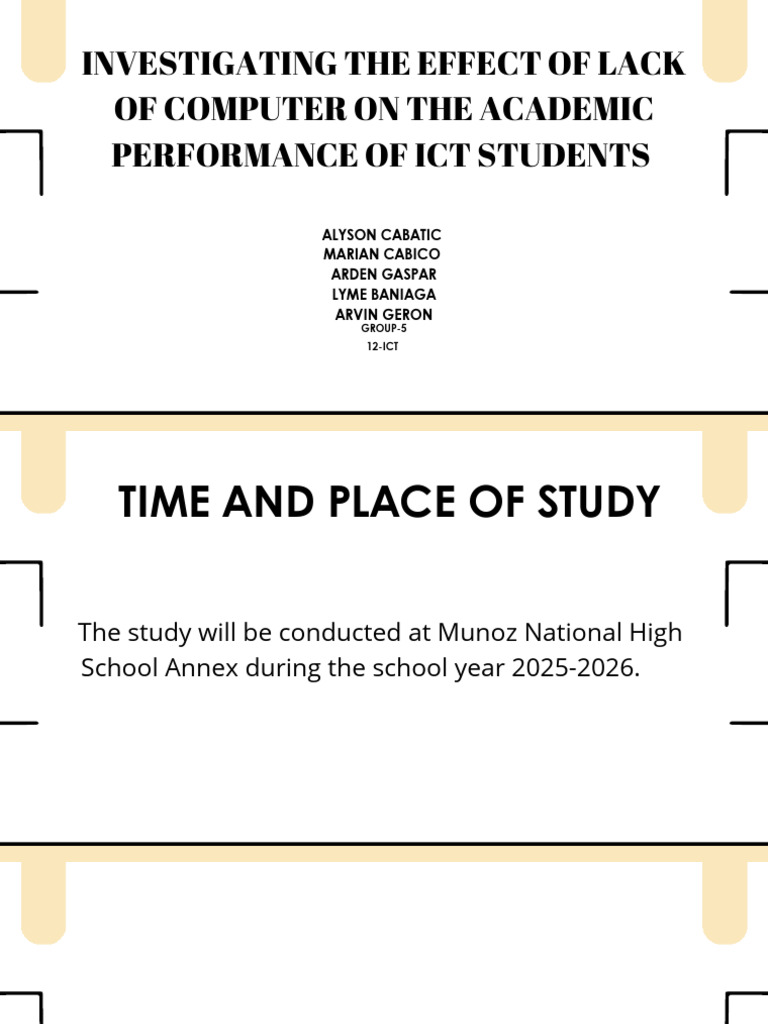 Impact of Computer Access on ICT Students | PDF | Survey Methodology