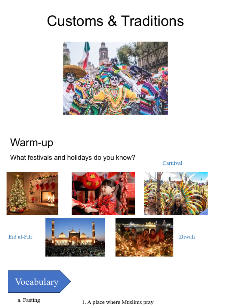 Chapter 4 Customs and Traditions | PDF | Ramadan | Wedding