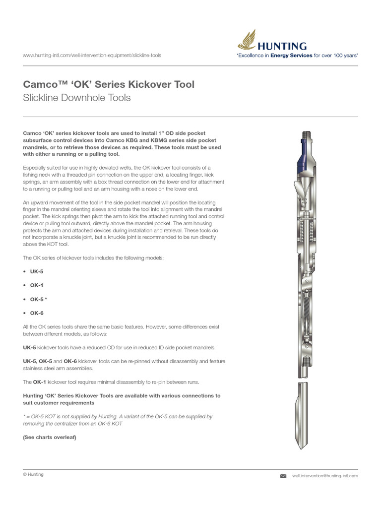 Camco OK Series Kickover Tools Overview | PDF