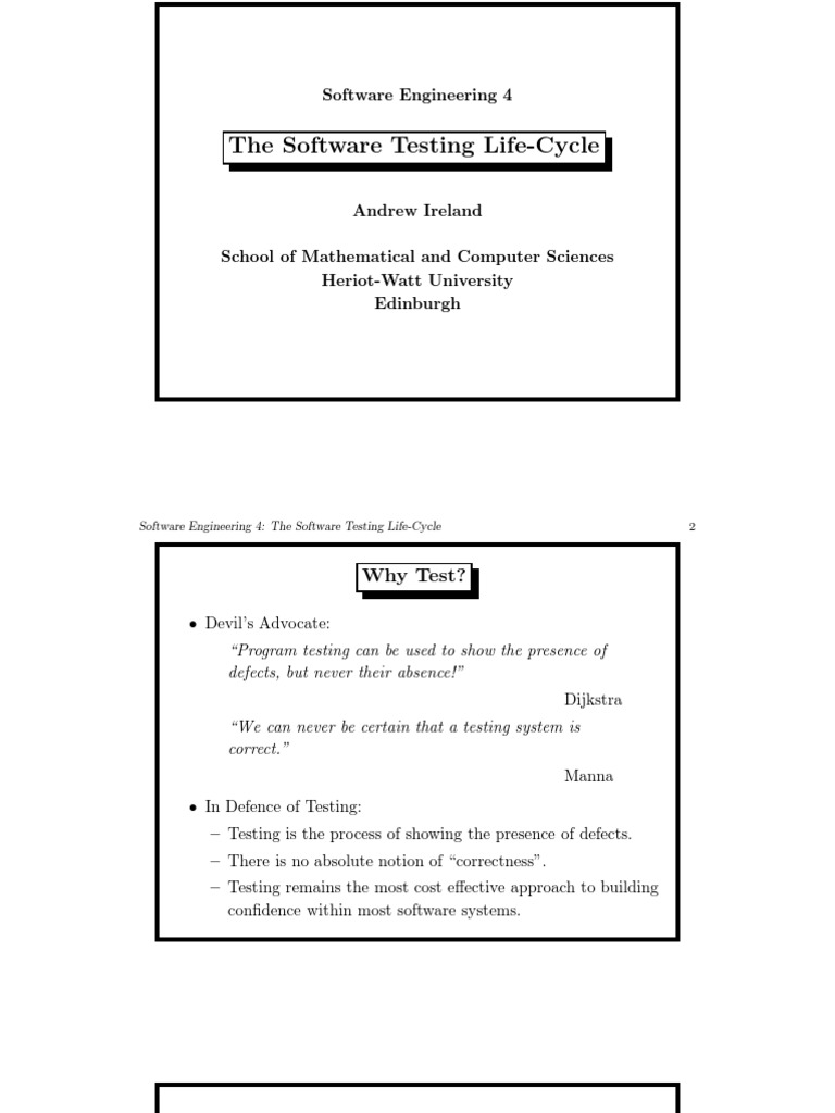 Software Testing Life Cycle | PDF | Software Testing | Unit Testing