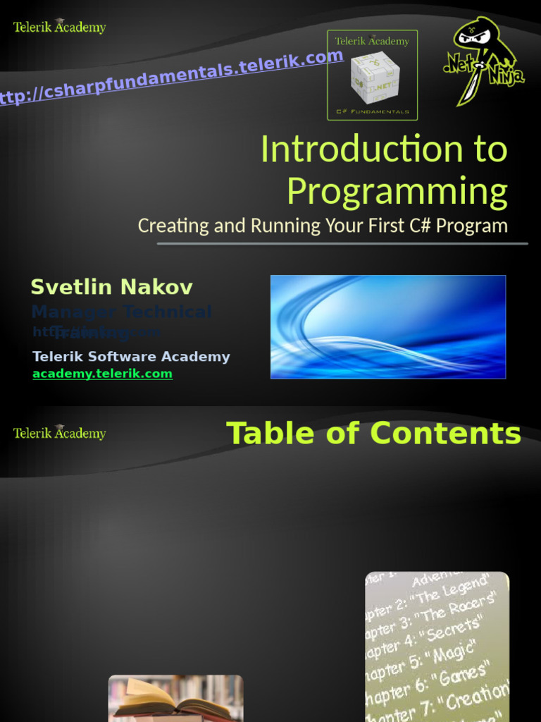 Lecture 1b Introduction To Visual Studio | PDF | C Sharp (Programming ...