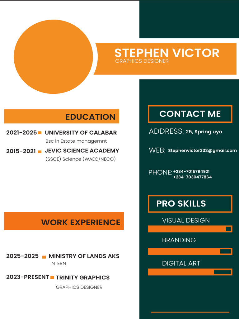 Stephen Victor - Graphic Designer CV | PDF