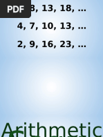 Arithmetic Sequences | PDF | Mathematics | Mathematical Analysis