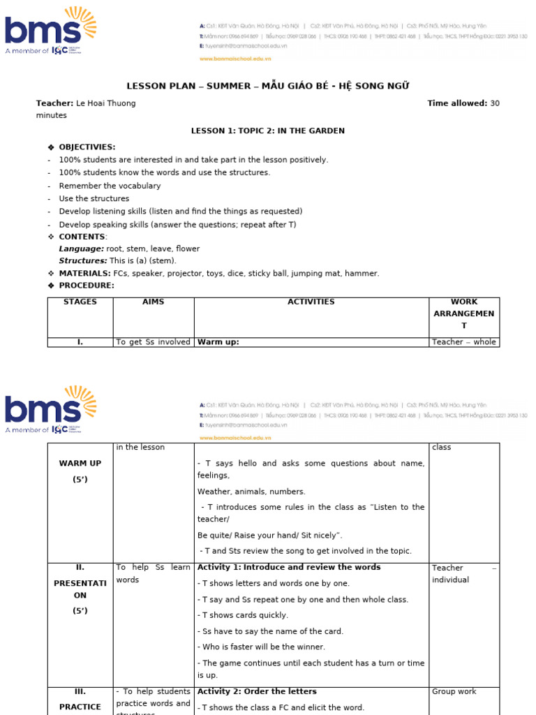 LP WEEK 1 | PDF | Vocabulary | Lesson Plan