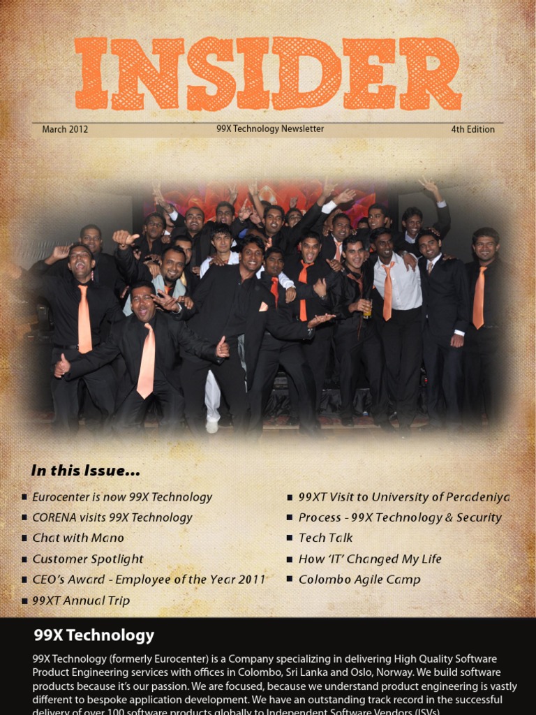 99X Technology Newsletter - 4th Edition | PDF | Innovation | Agile ...